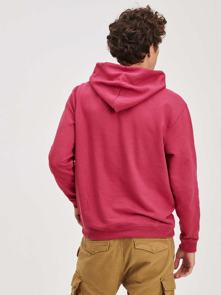Ružová pánska fleecová mikina s kapucňou s logom GAP | TopModa.sk