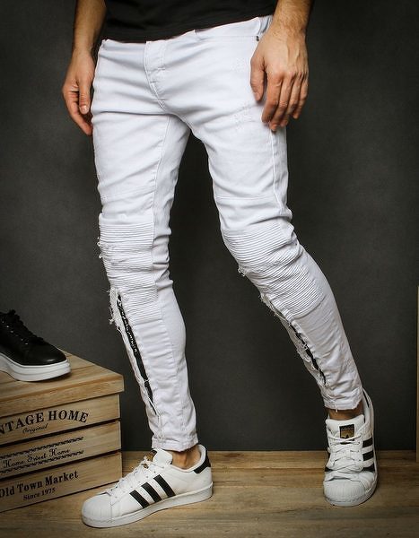 MODERNÉ PÁNSKE BIELE RIFLE | TopModa.sk